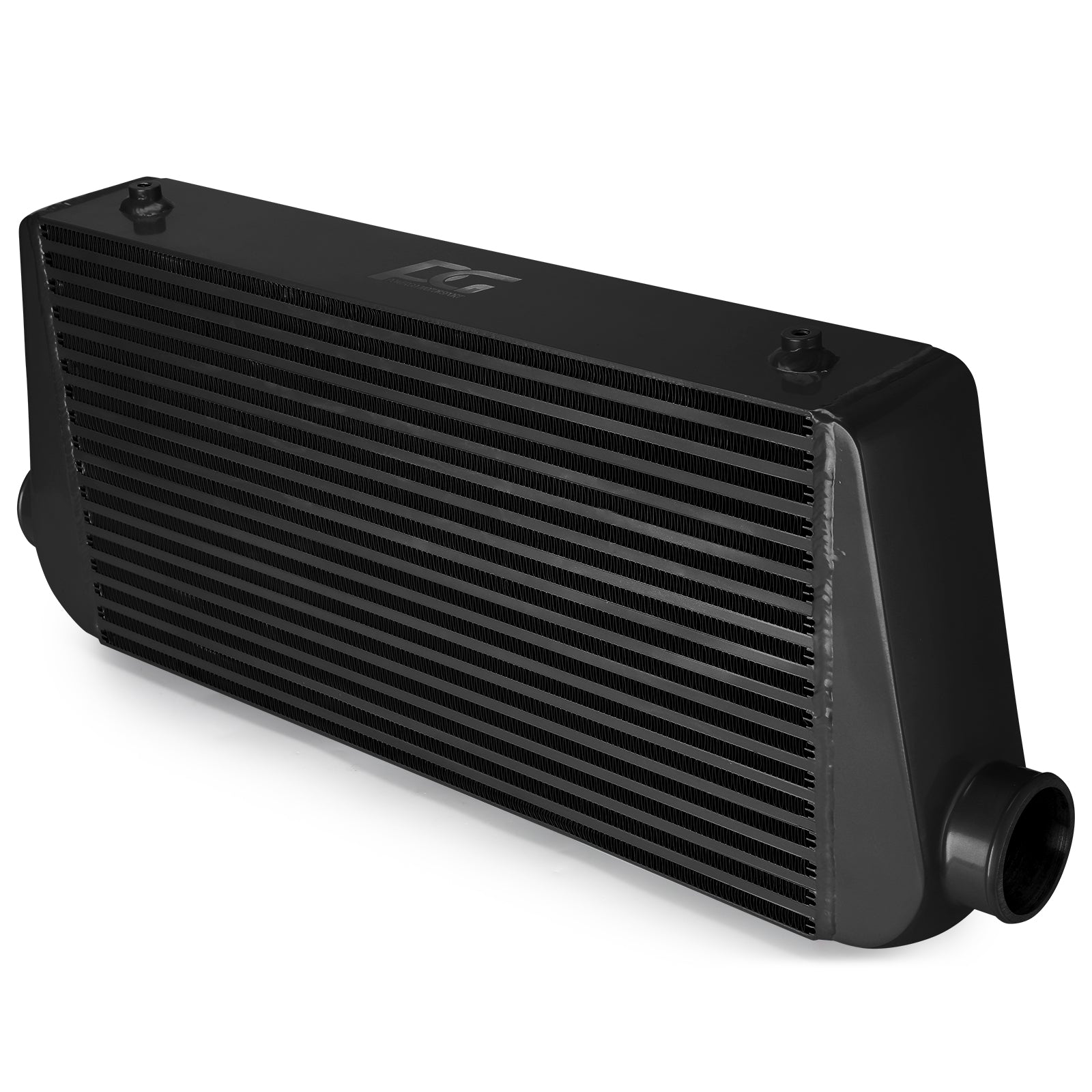 Universal Turbo Intercooler 31x12x4 in. Black Paint with 3 in. Inlet/O ...