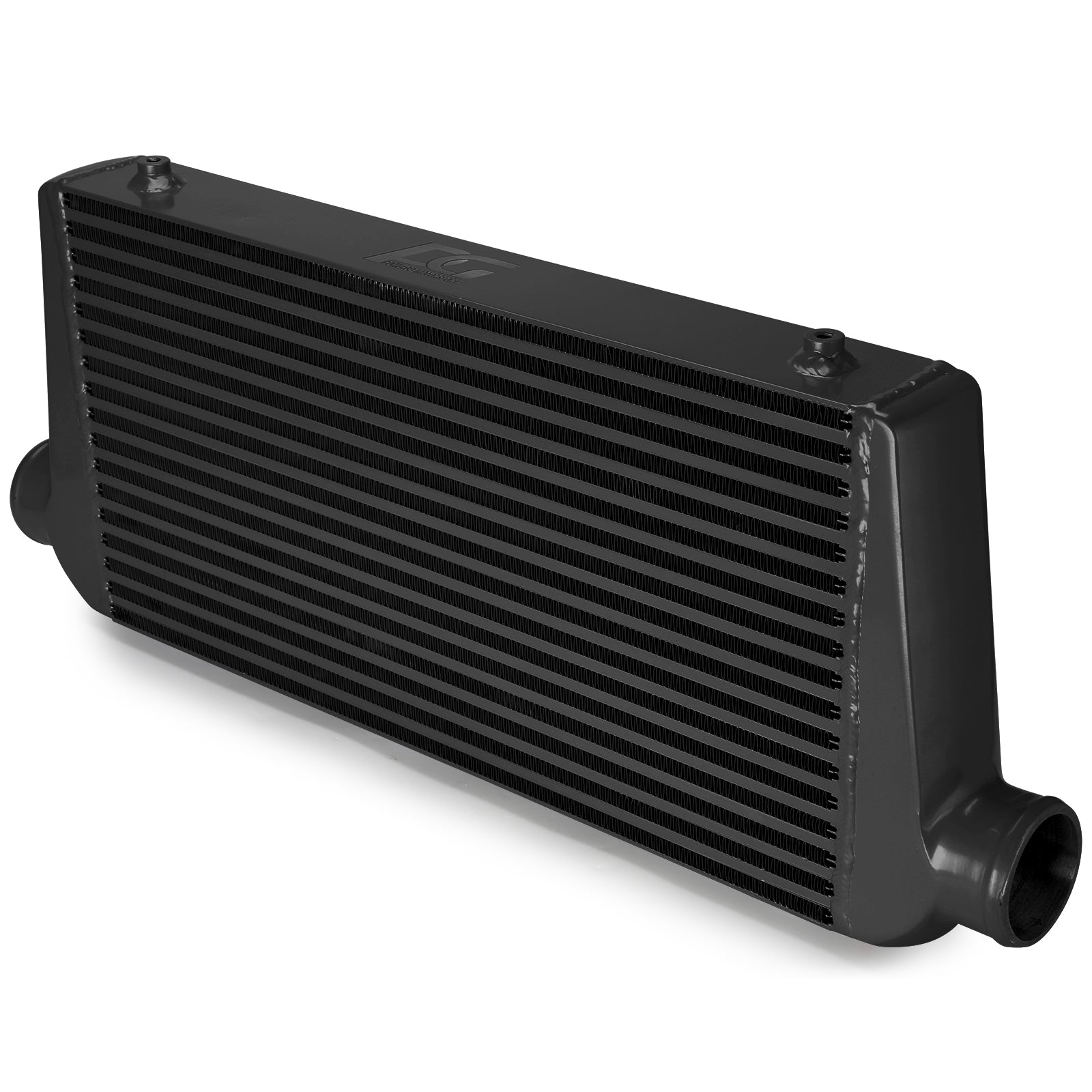 Universal Turbo Intercooler 31x12x3 in. Black Paint with 3 in. Inlet/O ...